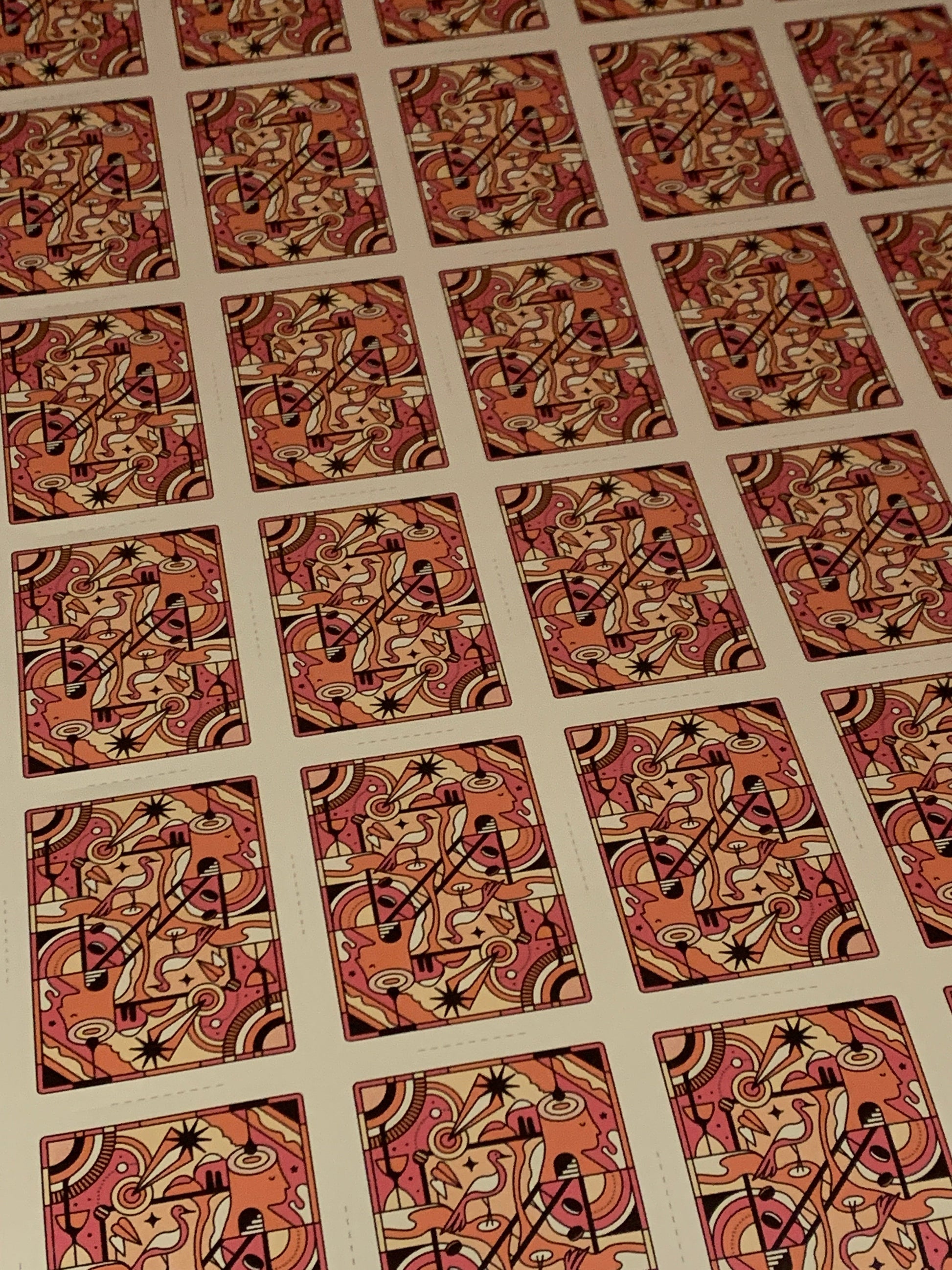 Mindfullness, Uncut sheet of playing cards by Art of play – Paperdecks